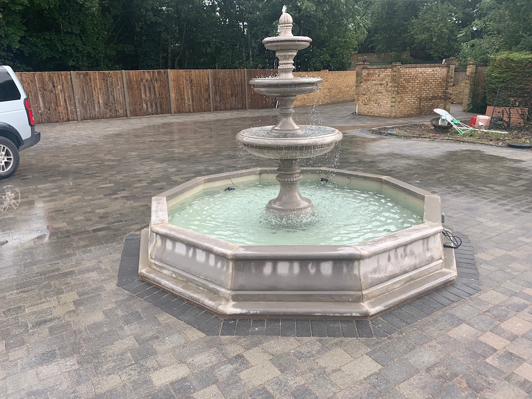 3 Tiered Edwardian Fountain With Large Brecon Pool Surround - Etsy