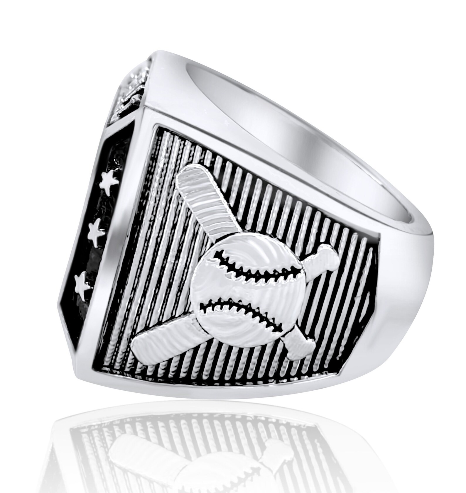 Baseball Championship Ring / Silver Tone / Baseball Ring, Sports Ring ...