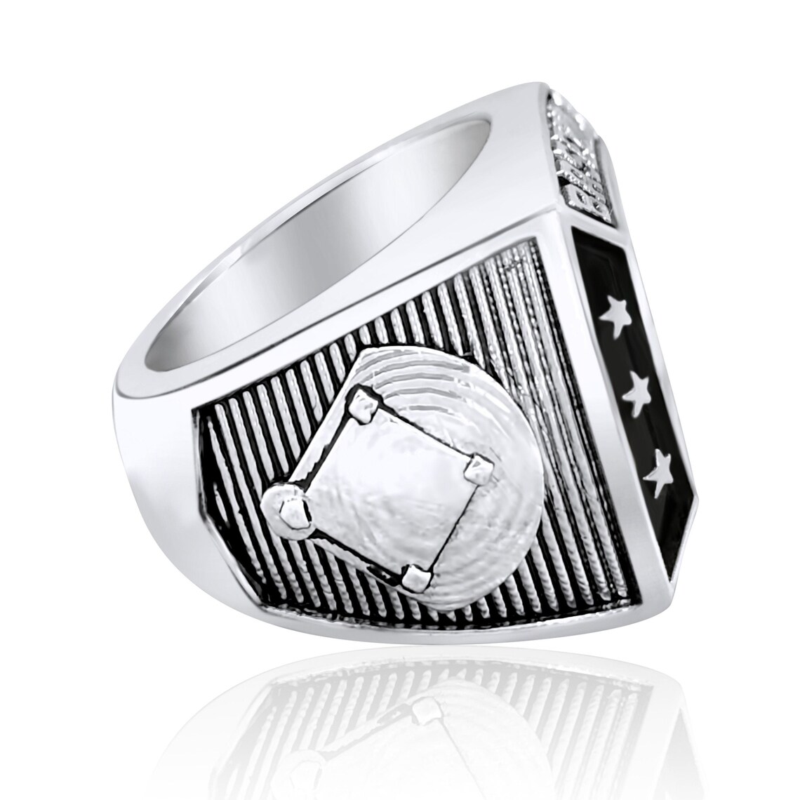 Baseball Championship Ring / Silver Tone / Baseball Ring, Sports Ring ...
