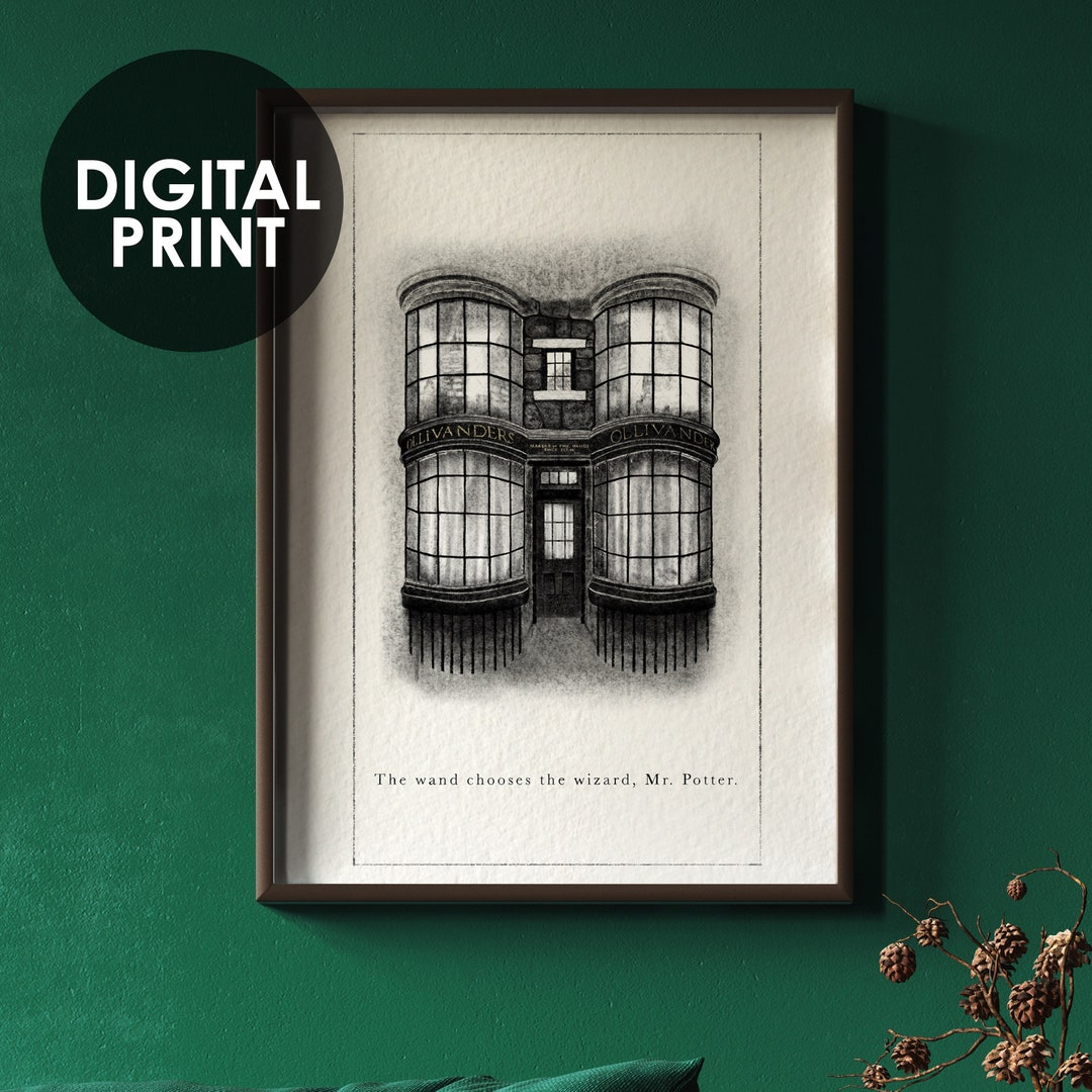 Wand Shop | Wizarding World | Digital Print | Nursery Decor | Hand ...