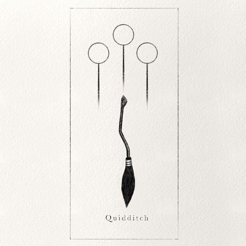 H. Potter Quidditch | Wizarding World | Digital Print | Nursery Decor ...