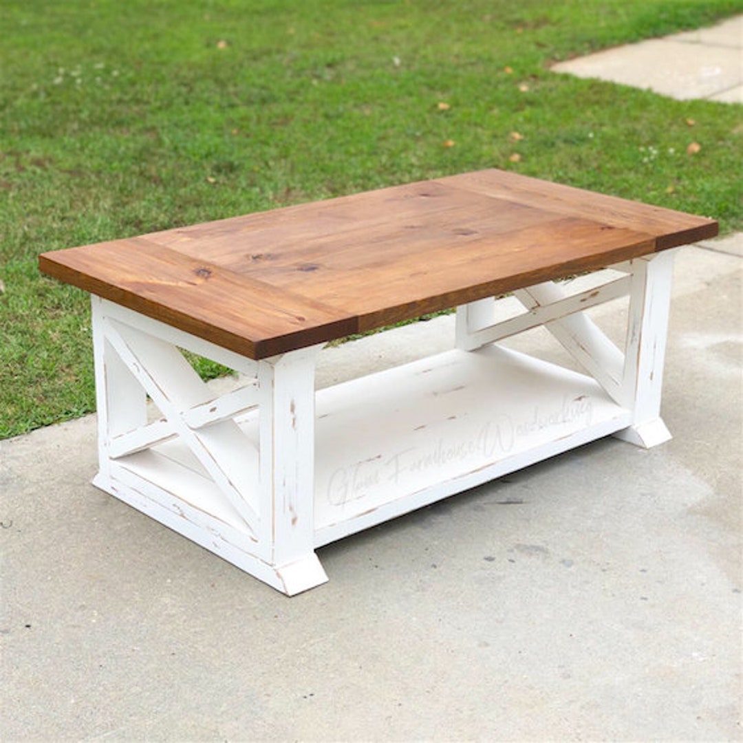Farmhouse Coffee Table, READ DESCRIPTION on SHIPPING, Glam Farmhouse ...