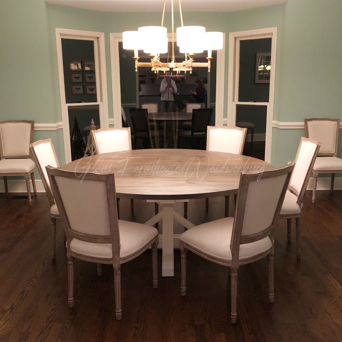Round Farmhouse Table READ Description on Shipping-its NOT - Etsy