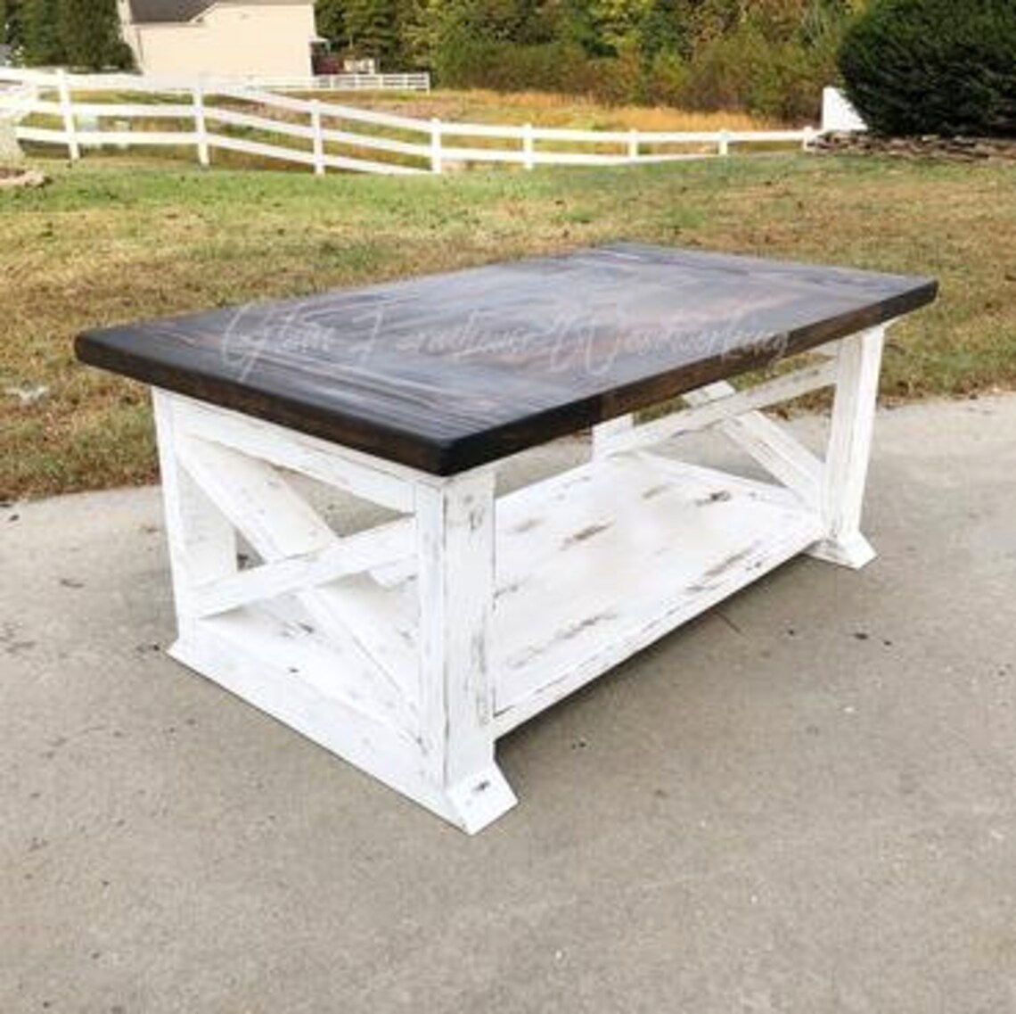 Farmhouse Coffee Table, READ DESCRIPTION on SHIPPING, Glam Farmhouse ...
