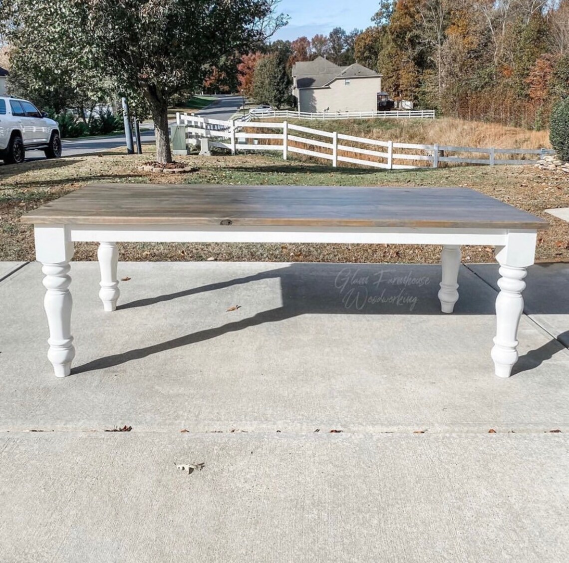 Handmade Farmhouse Dining Table, READ DESCRIPTION on SHIPPING, Chunky ...