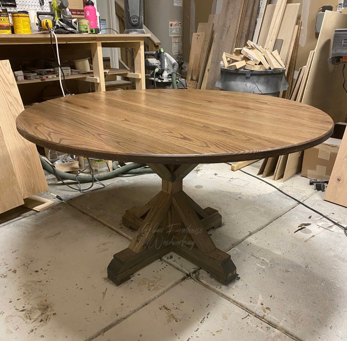 Round Farmhouse Table READ Description on Shipping-its NOT - Etsy