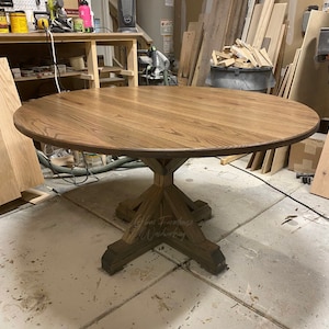 Round Farmhouse Table, READ Description on Shipping-it’s NOT Free ...