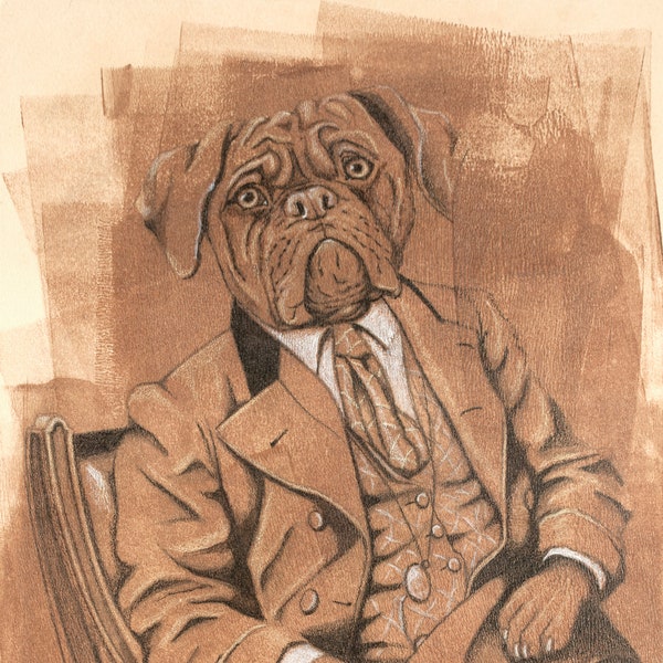 Pibble Drawing - Etsy