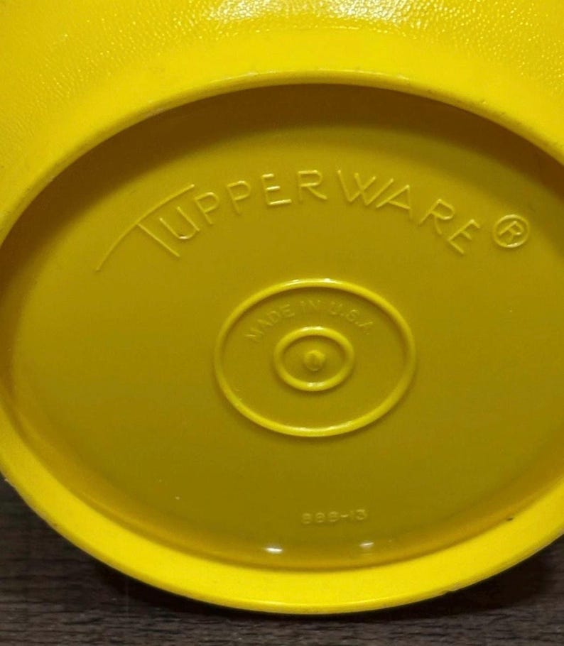 Vintage Tupperware Yellow Servalier Container #886-1 W/ Lid #812-46 - Etsy