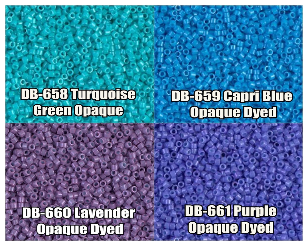 11/0 Miyuki Delica Beads, DB658, DB659, DB660, DB661 - 5g, 10g - Etsy