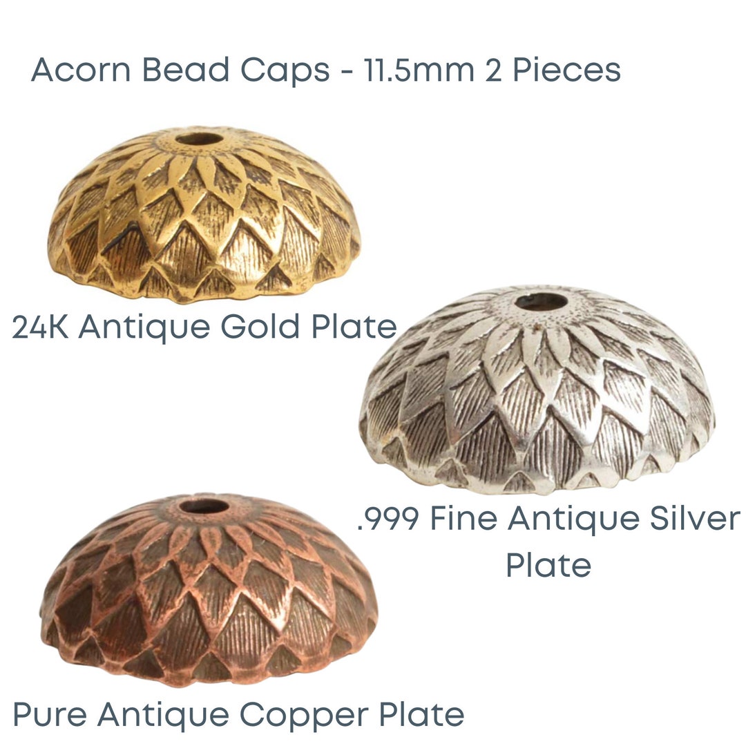Acorn Bead Caps, Nunn Design, 3 Finishes, 2 Pieces - Etsy