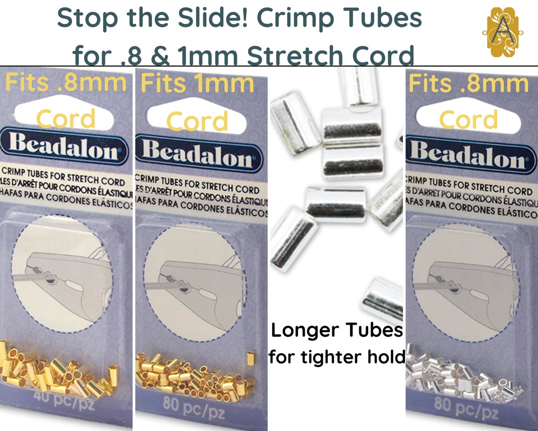 CRIMP TUBES, Specially Designed for Stretch Cord, 40 or 80 Pcs ...
