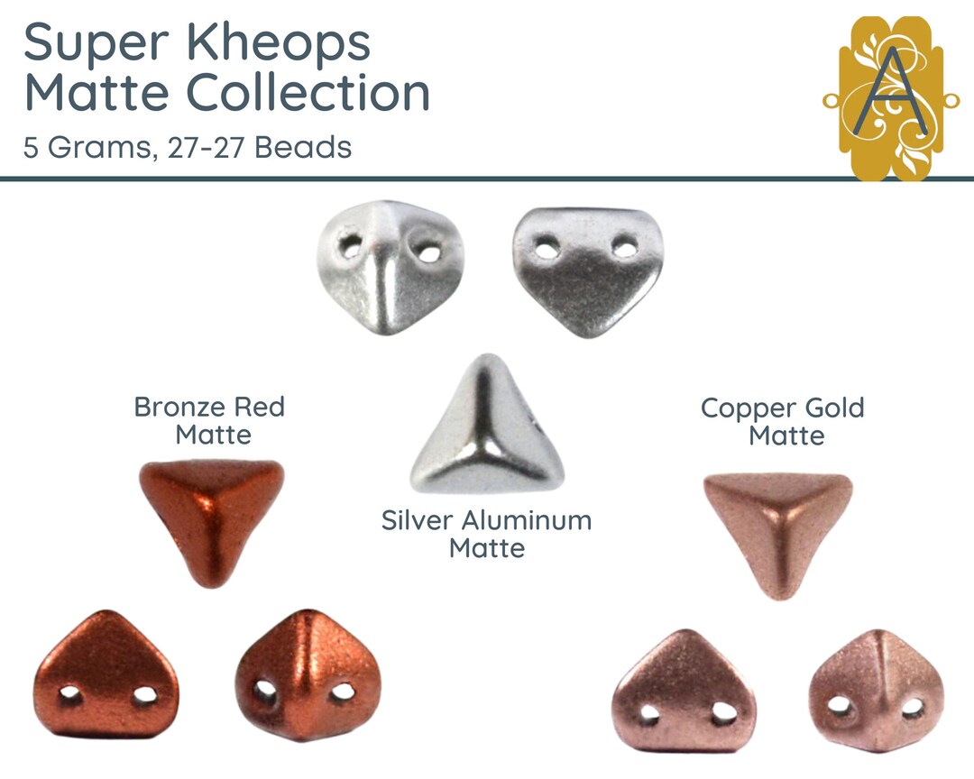 SUPER KHEOPS Par Puca, 5g. ~25 to 27 Beads, Matte Collection, + 2 FREE ...