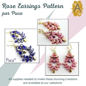 FREE Pattern "rose" Earring Pattern - Free With Any Les Perles Par Puca ...
