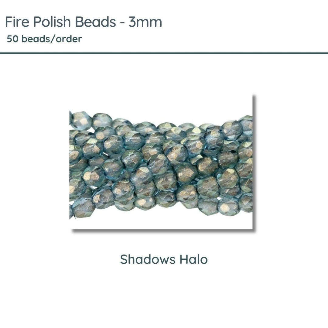 Fire Polish Beads, 3mm, Shadows Halo, 50 Pieces - Etsy