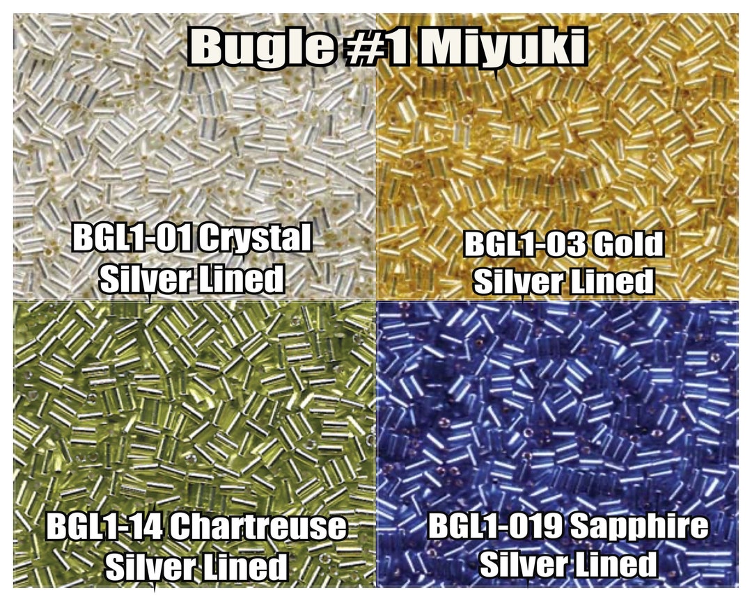 Miyuki Bugles #1 Size 3mm, BGL1-001, BGL1-003, BGL1-014, BGL1-019 - Etsy