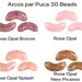 ARCOS Par Puca, 30 Beads, 2 FREE Patterns With Order, Rose Opal, Rose ...