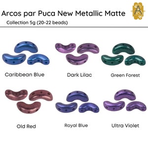 Arcos Par Puca, New Metallic Matte Collection, 5g. About 20-22 Beads - Etsy