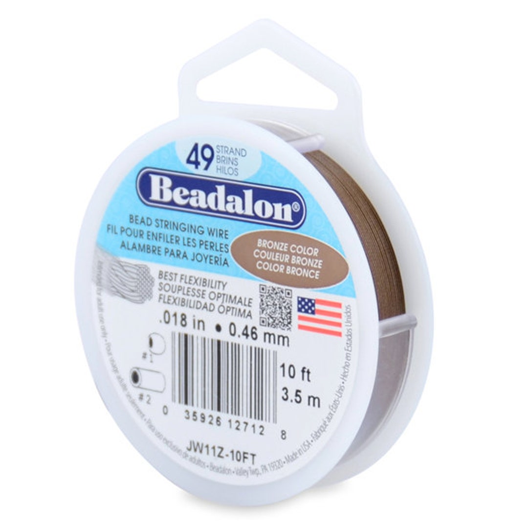 49 Strand, .018" Diameter, Beadalon, Stainless Steel Stringing Wire, 8 ...