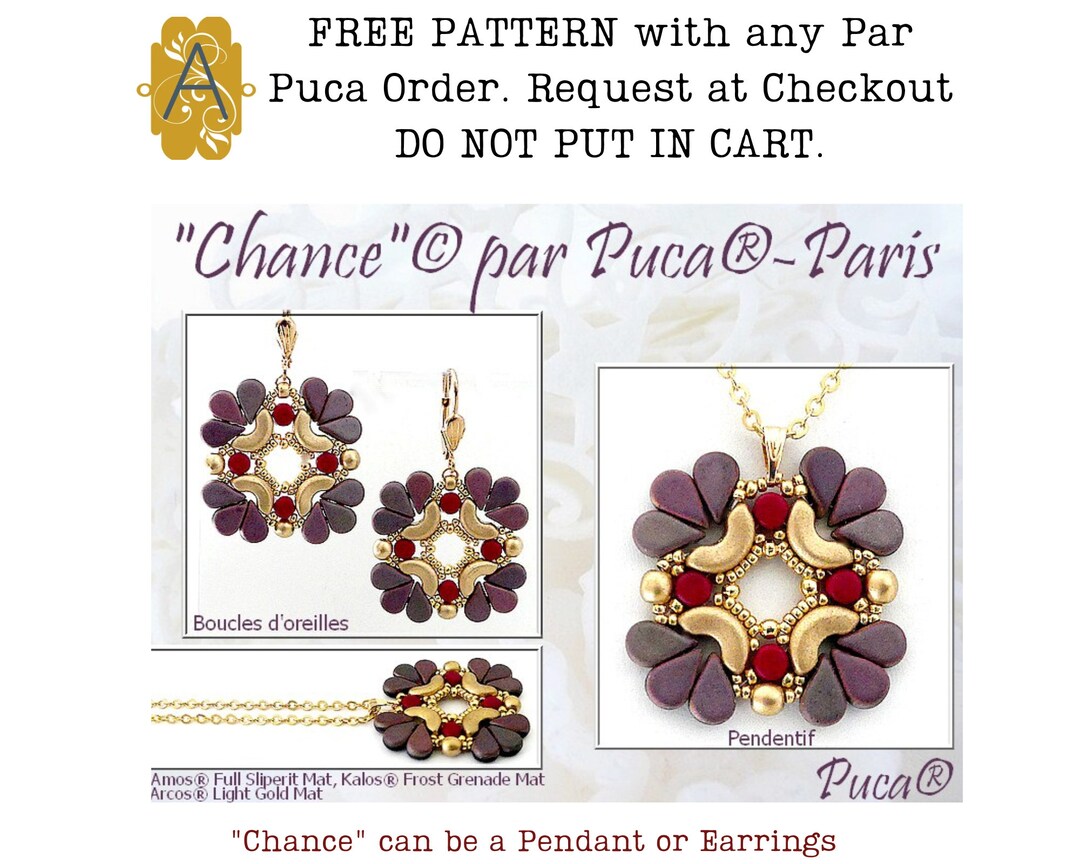 Chance Par Puca, Pendant or Earring Pattern, Free With Par Puca Order ...