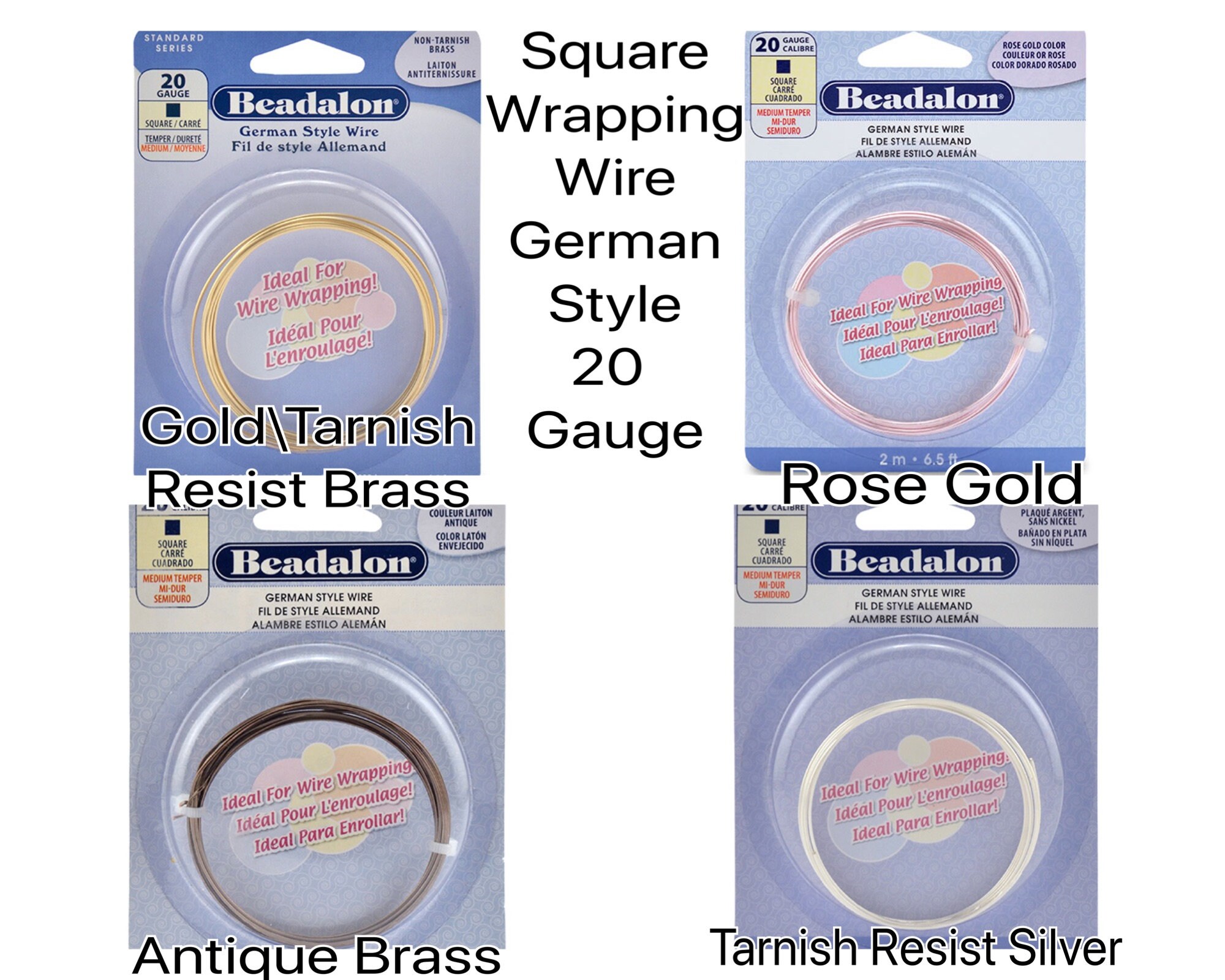 20 Gauge SQUARE German Style Wire Wrapping Wire by - Etsy
