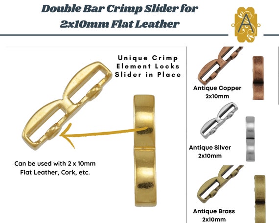 New and BRILLIANT Double Bar Crimp Slider 1 Piece for 2 X - Etsy