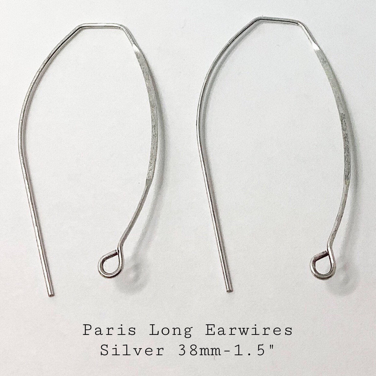 PARIS 1 Long Ear Wires Shepherd Hook Style - Etsy