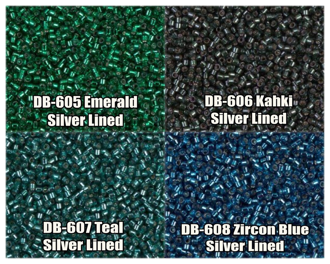 11/0 Miyuki Delica Beads, DB605, DB606, DB607, DB608 - 5g, 10g - Etsy