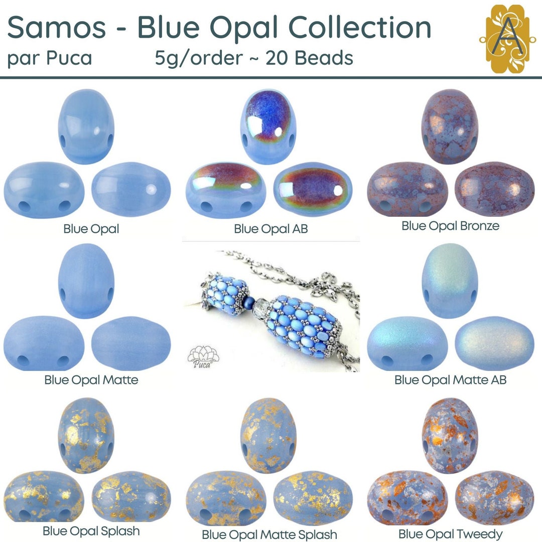 Samos Par Puca, Blue Opal Collection, 5 Grams, 8 Finishes - Etsy