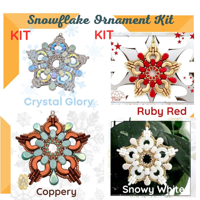 Snowflake Bead Kit - Etsy