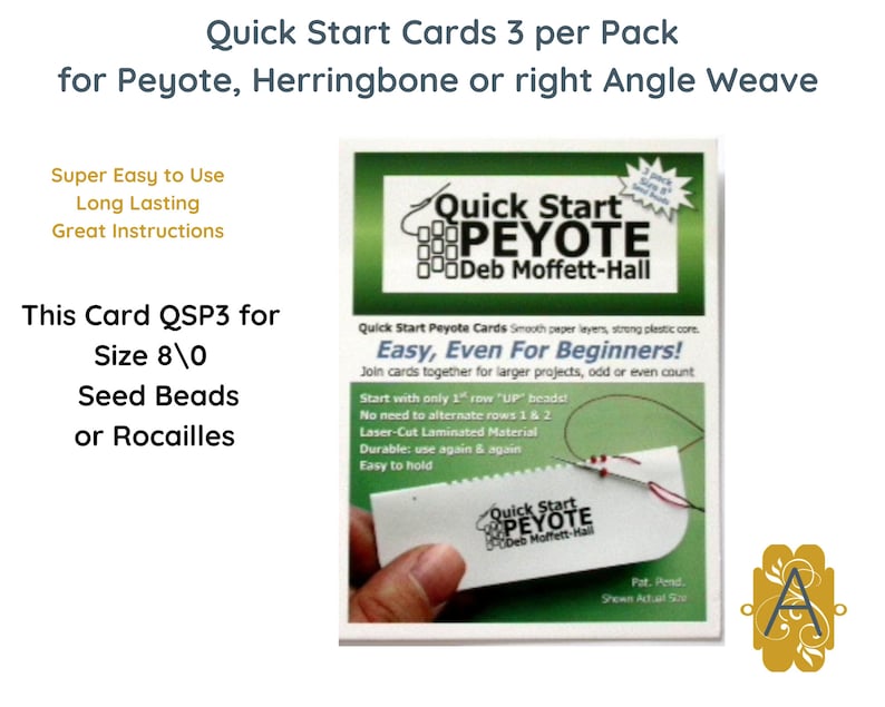 Quick Start Cards for Even\odd Peyote, 2 Drop Peyote, Herringbone ...