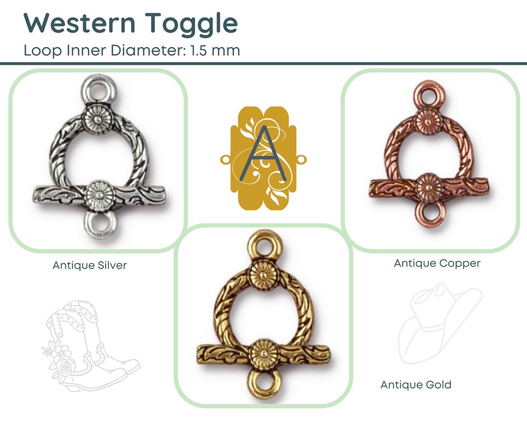 Tierracast Western Toggles Are Here! Antique Copper, Antique Gold ...