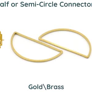 Half or Semi-circle Connectors, 30x15mm, Beading Frame, 2 Pieces, Try ...