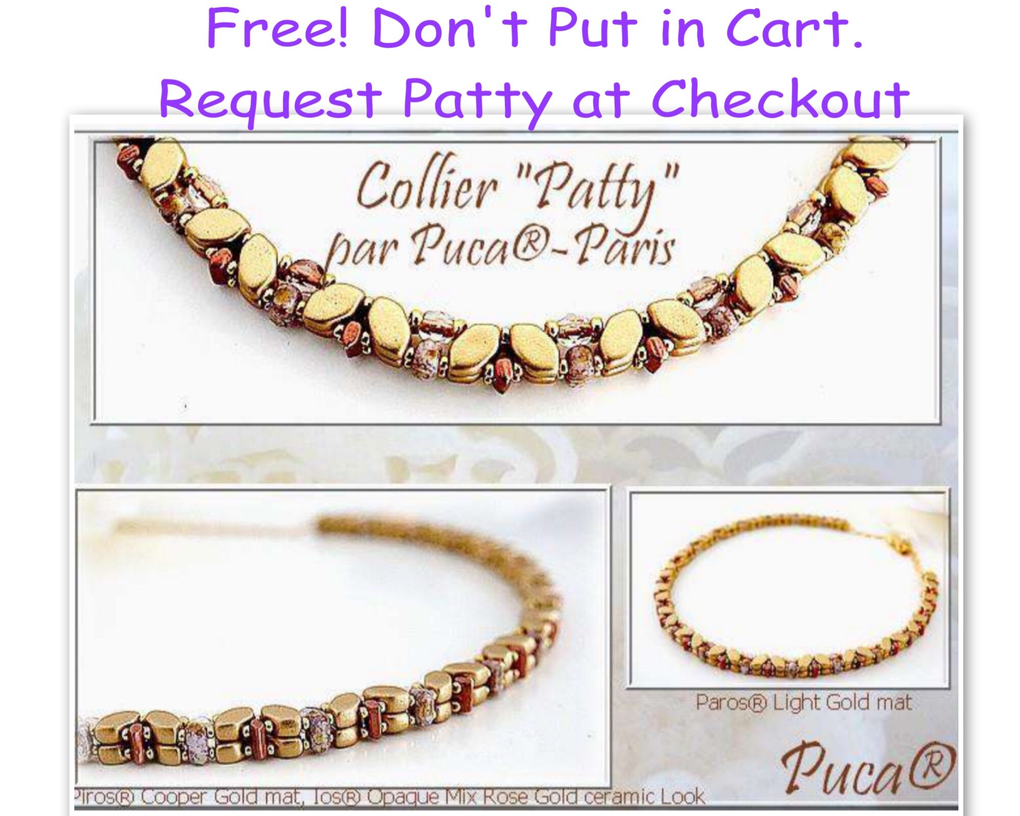 FREE Pattern patty Necklace Free With Any Les - Etsy