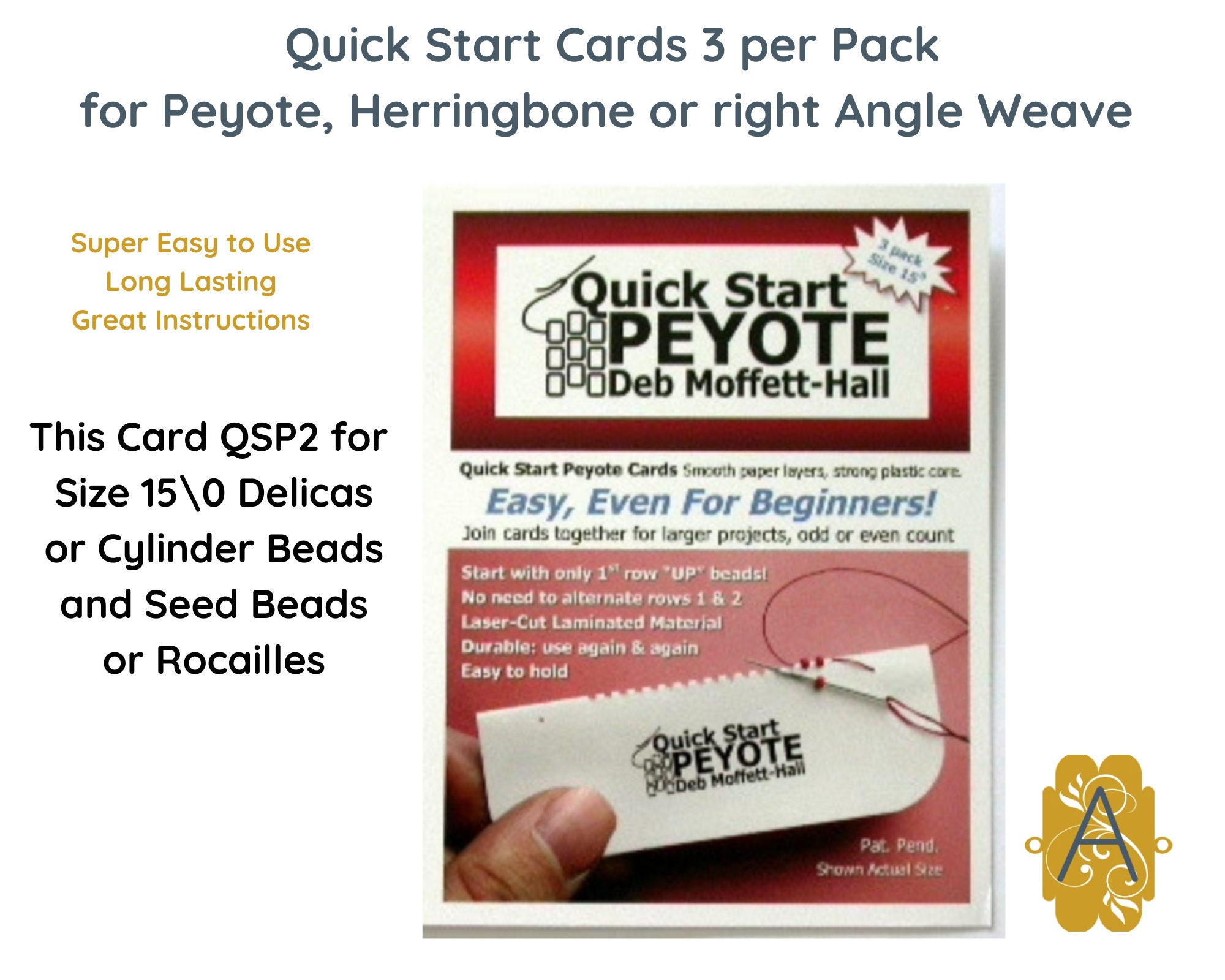 Quick Start Cards for Even\odd Peyote, 2 Drop Peyote, Herringbone ...
