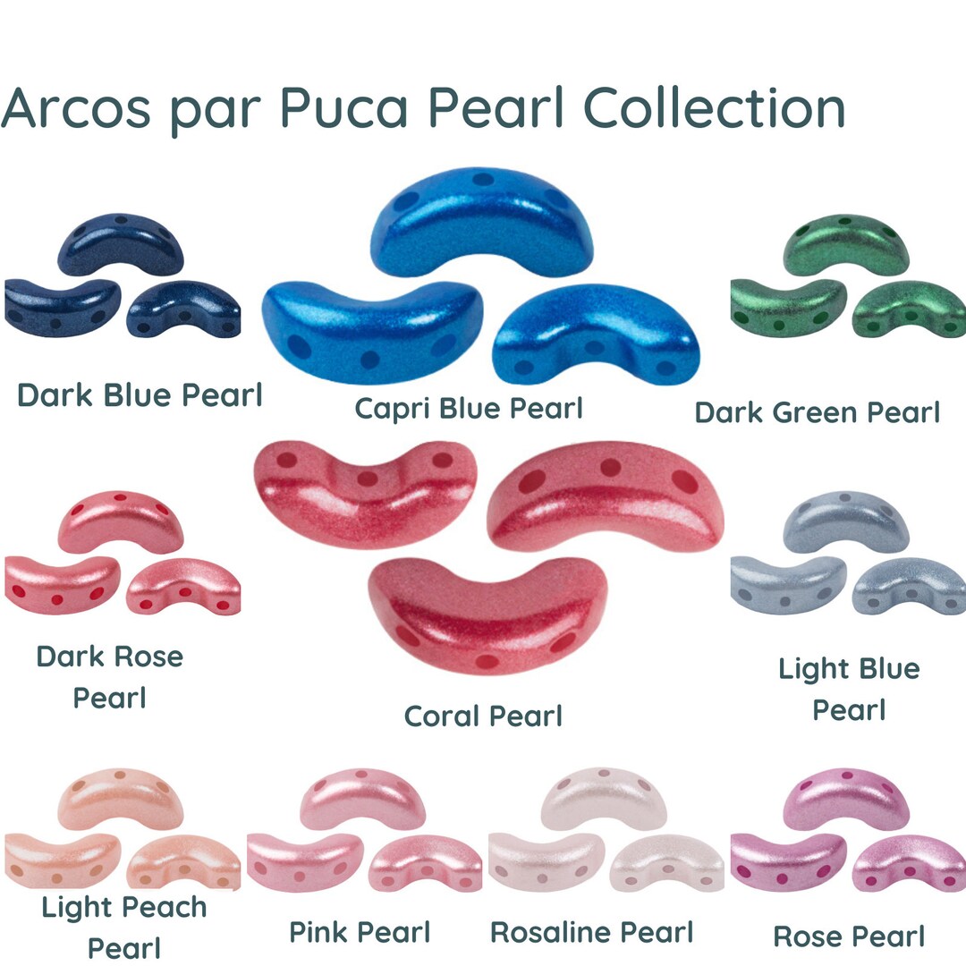 Arcos Par Puca, Pearl Collection, 5 Grams, 10 Luscious Colors - Etsy
