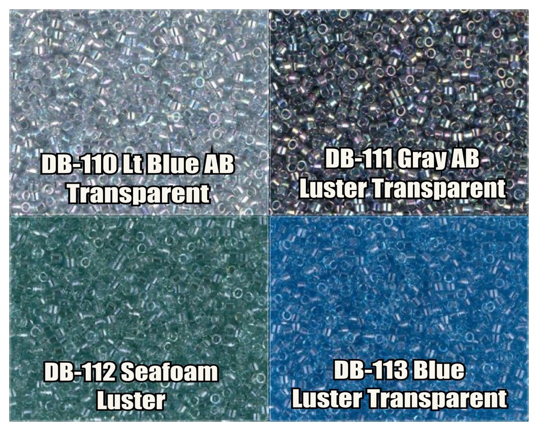 11/0 Miyuki Delica Beads, DB110, DB111, DB112, DB113 - 5g, 10g - Etsy