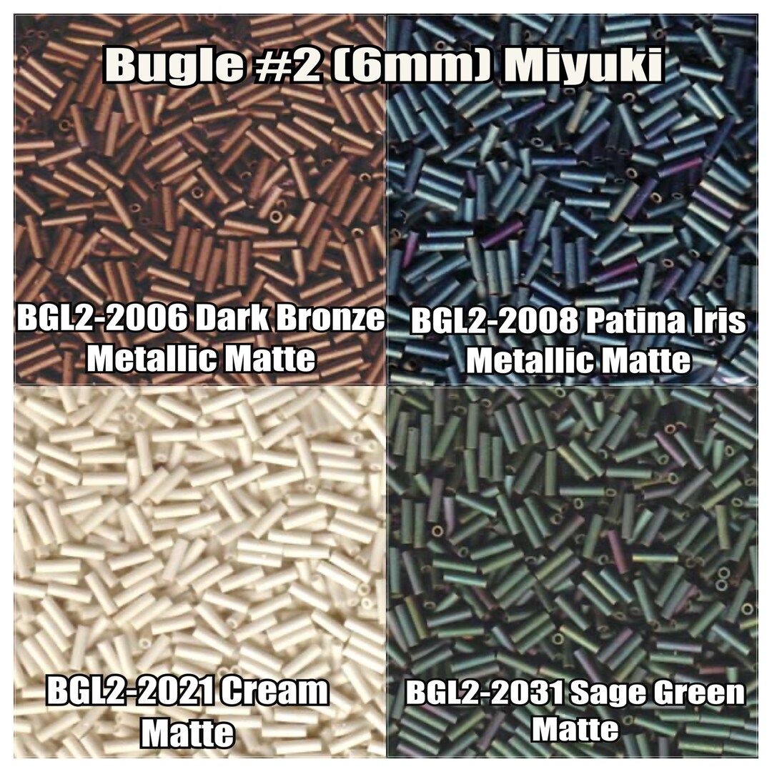 Miyuki Bugles #2 Size 6mm, BGL2-2006, BGL2-2008, BGL2-2021, BGL2-2031 ...