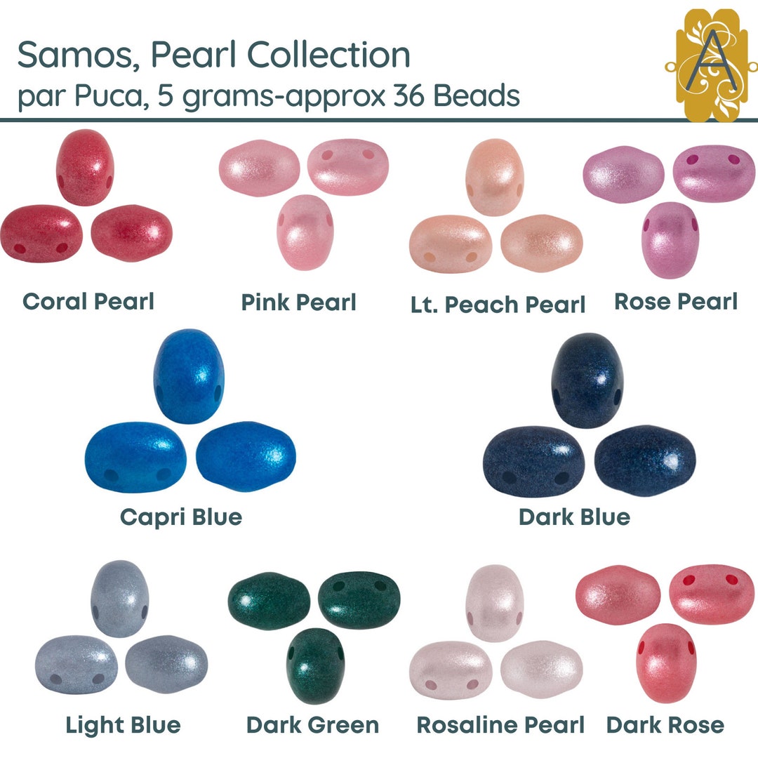 Samos Par Puca, 5g. ~20 Beads, Pearl Collection, 10 Colors - Etsy