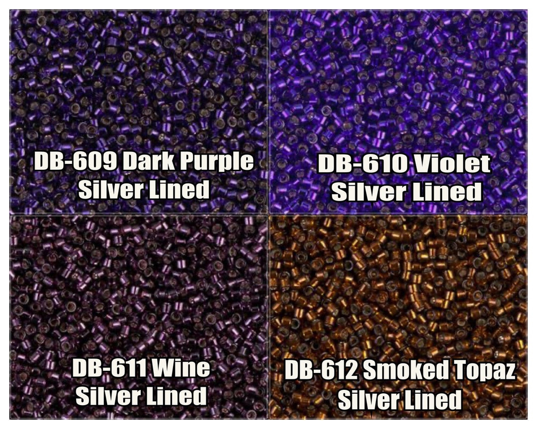 11/0 Cuentas Miyuki Delica, DB609, DB610, DB611, DB12 5g, 10g - Etsy México