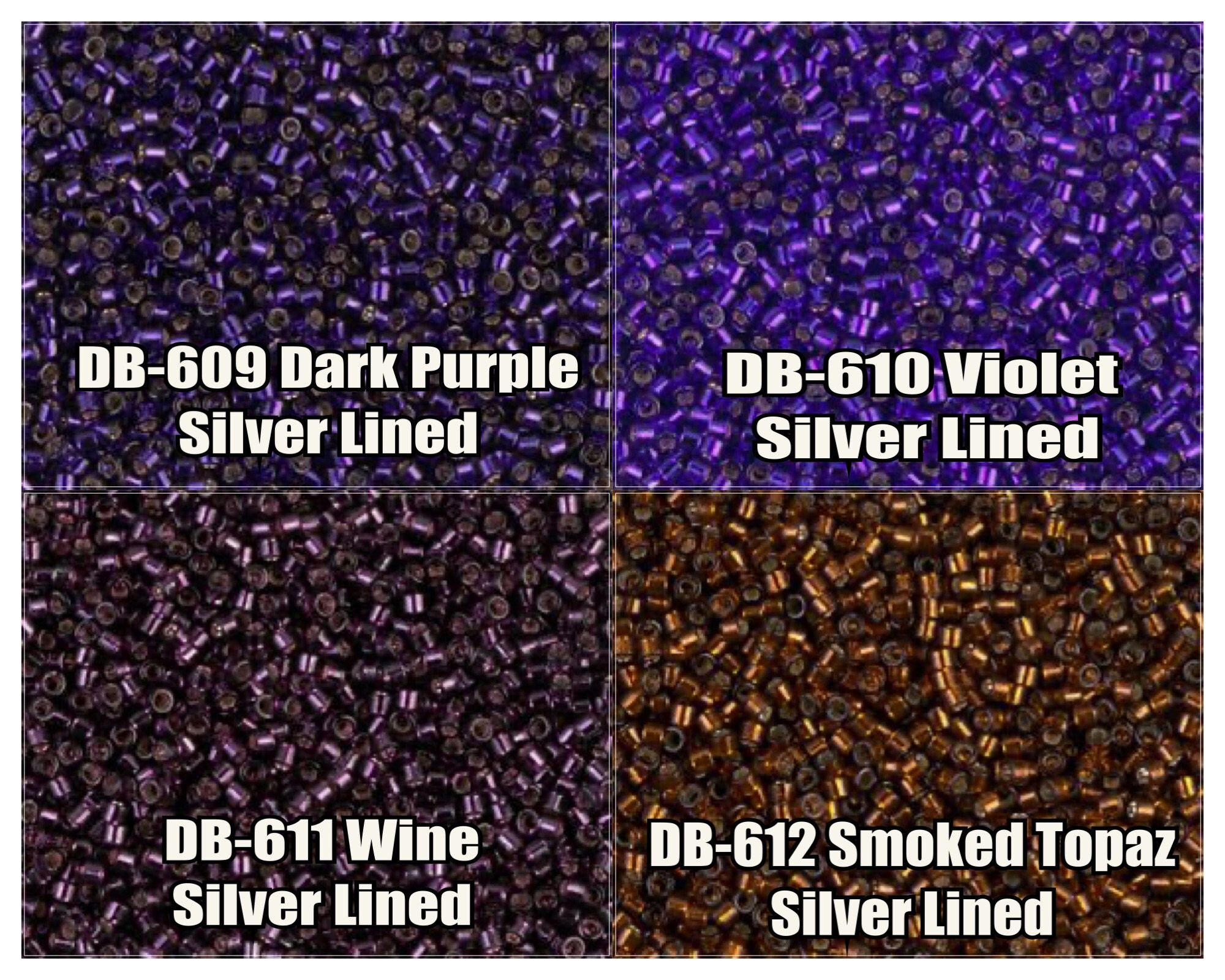 11/0 Miyuki Delica beads DB609 DB610 DB611 DB12 5g 10g | Etsy