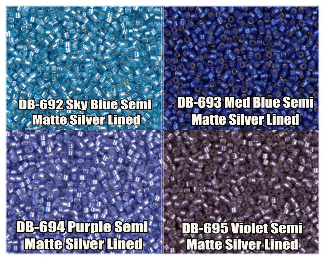 11/0 Miyuki Delica Beads DB692 DB693 DB694 DB695 5g 10g | Etsy