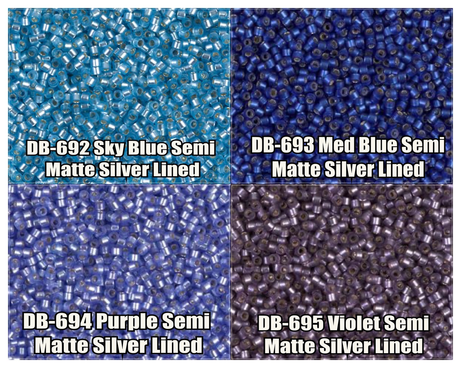 11/0 Miyuki Delica Beads DB692 DB693 DB694 DB695 5g 10g | Etsy