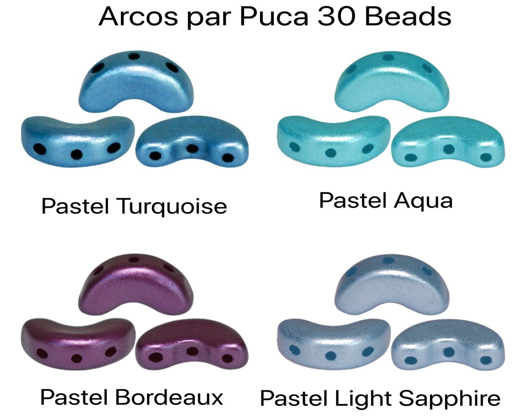 ARCOS Par Puca, 30 Beads, + 2 Free Patterns With Order - Pastel ...