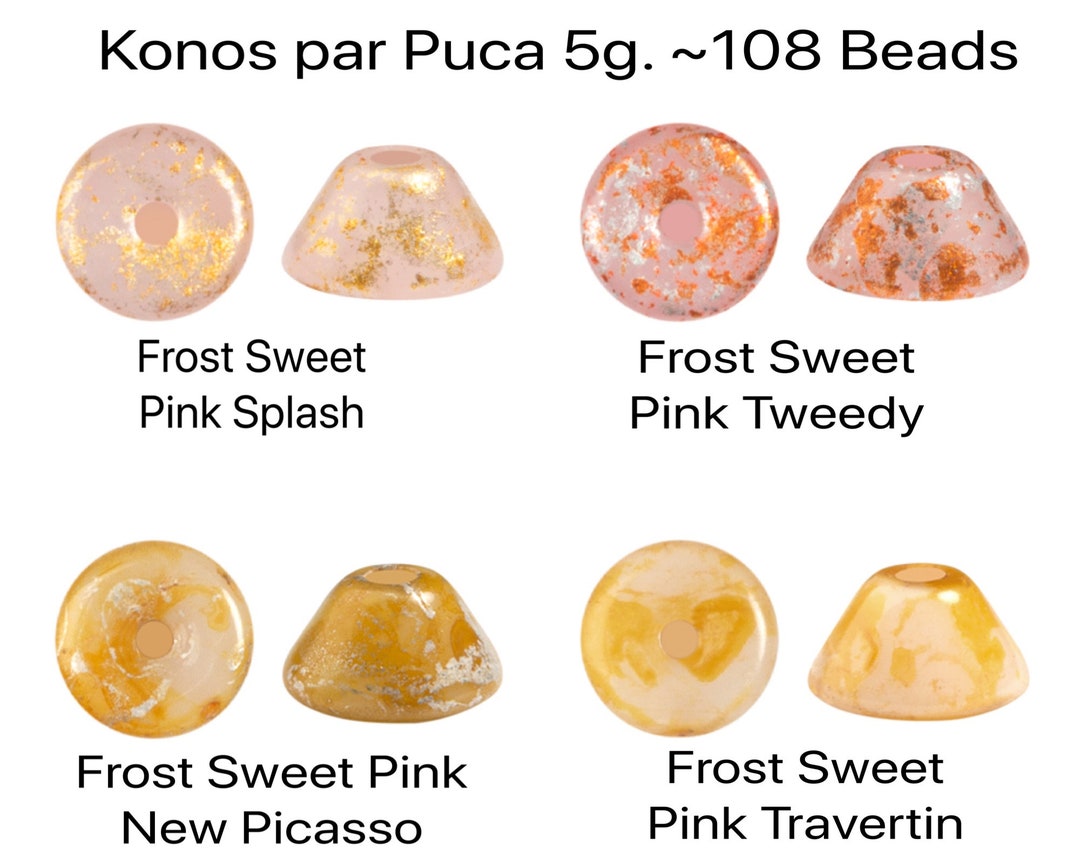 NEW COLORS!! Konos Par Puca, 5g. ~108 Beads, + 2 FREE Patterns With Par ...