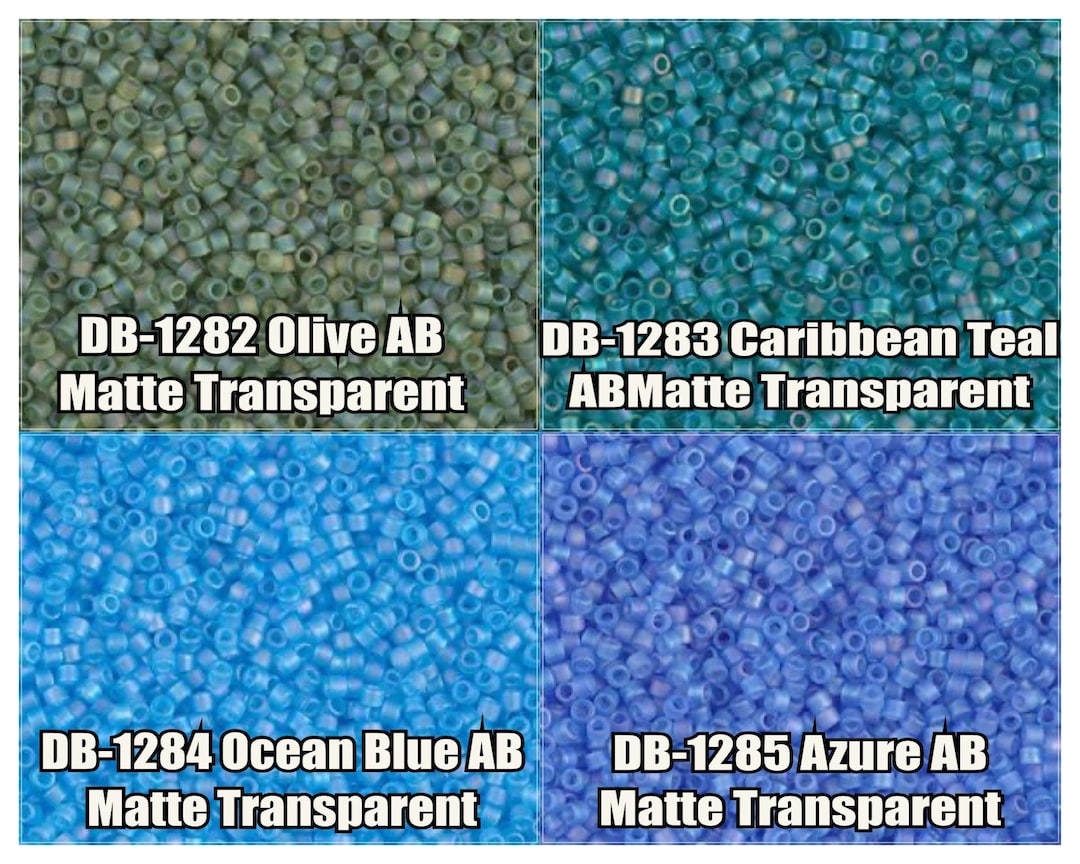 11/0 Miyuki Delica Beads, DB1282, DB1283, DB1284, DB1285 - 5g, 10g - Etsy