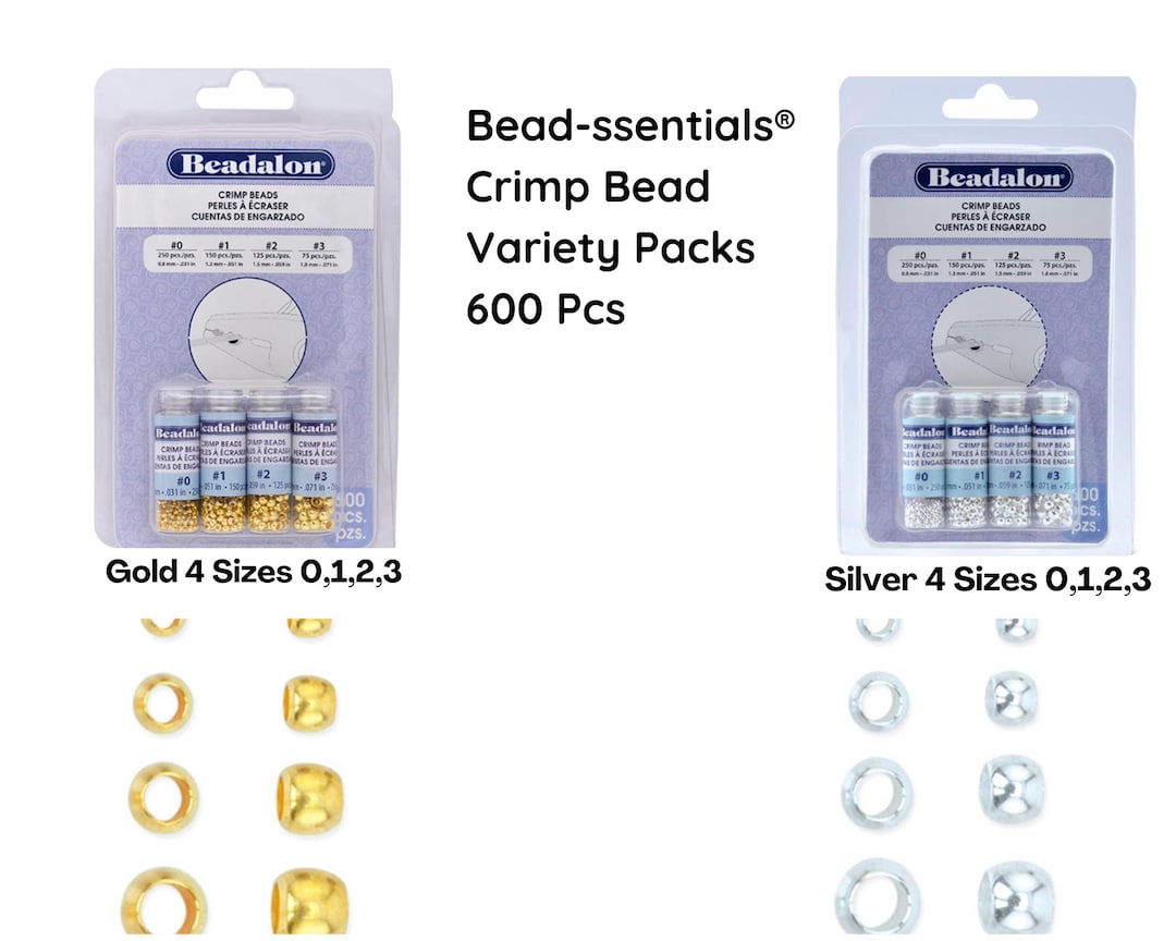 Bead-ssentials ®, Beadalon Super Useful Crimp Bead Variety Packs, Size ...