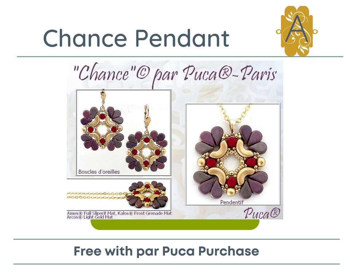 Amos Par Puca, 5g ~ 26 Beads, + 2 Free Patterns - Coral Red Opaque ...