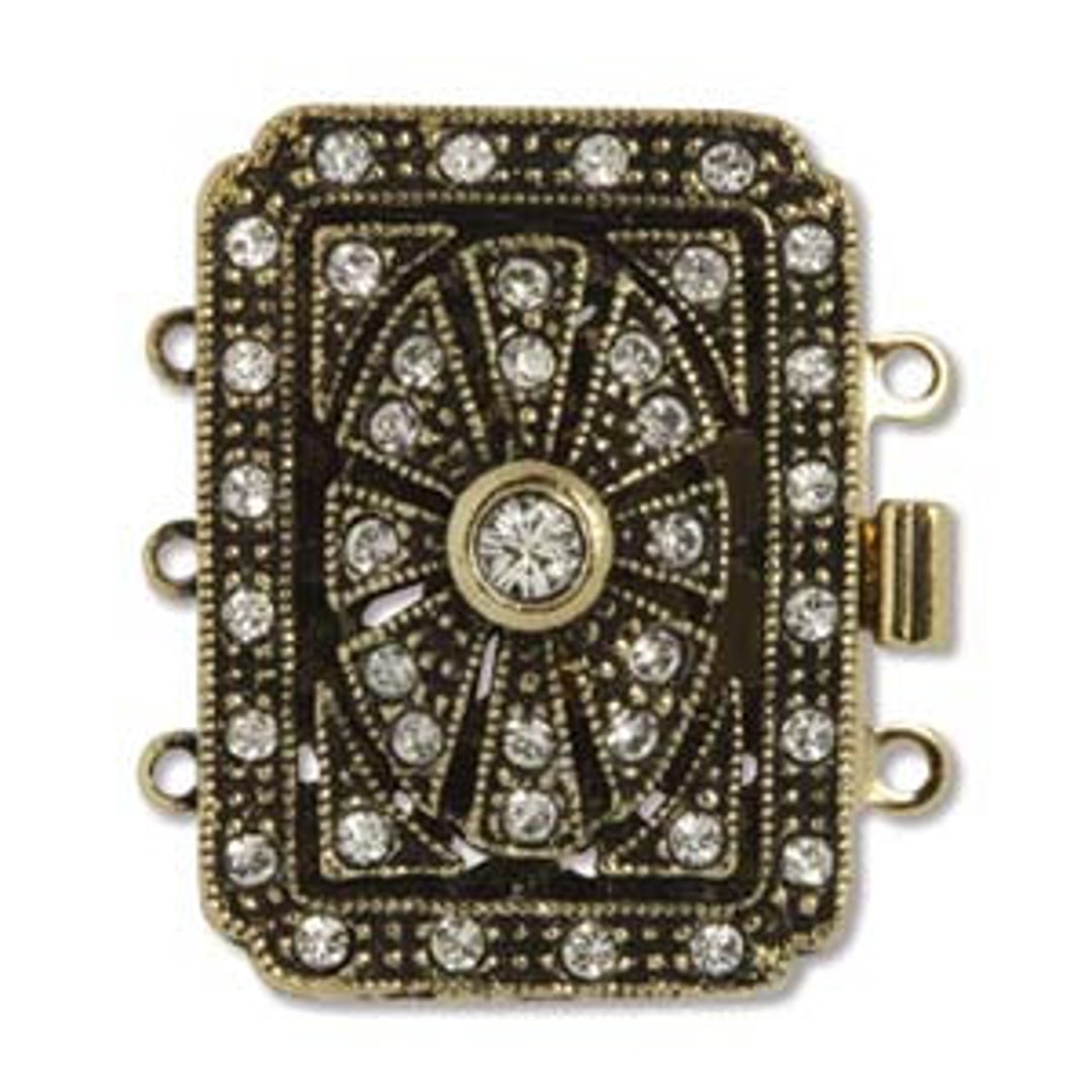 Claspgarten, Deco Magic, 3-strand Clasp, Crystals From Austria, Elegant ...