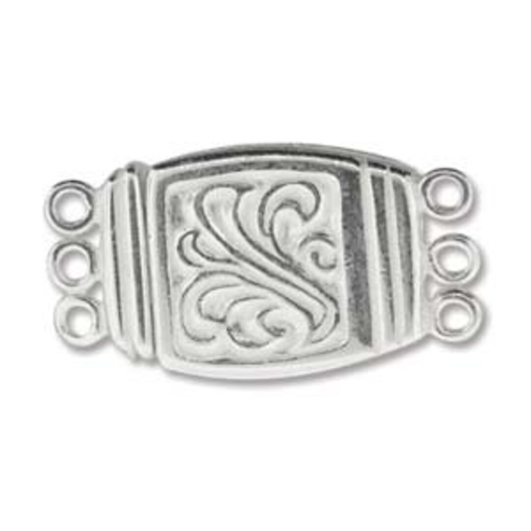 Bronze Line, UNIQUE, Barrel Lock 3-strand Hook & Eye Clasp, Fine .999% ...